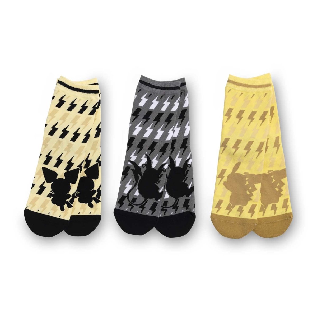 Pichu, Pikachu & Raichu Ankle Socks (3 Pairs) (One Size-Adult ...