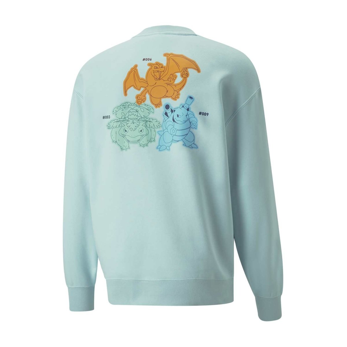 PUMA × Pokémon: Venusaur, Charizard & Blastoise Light Aqua Fleece ...