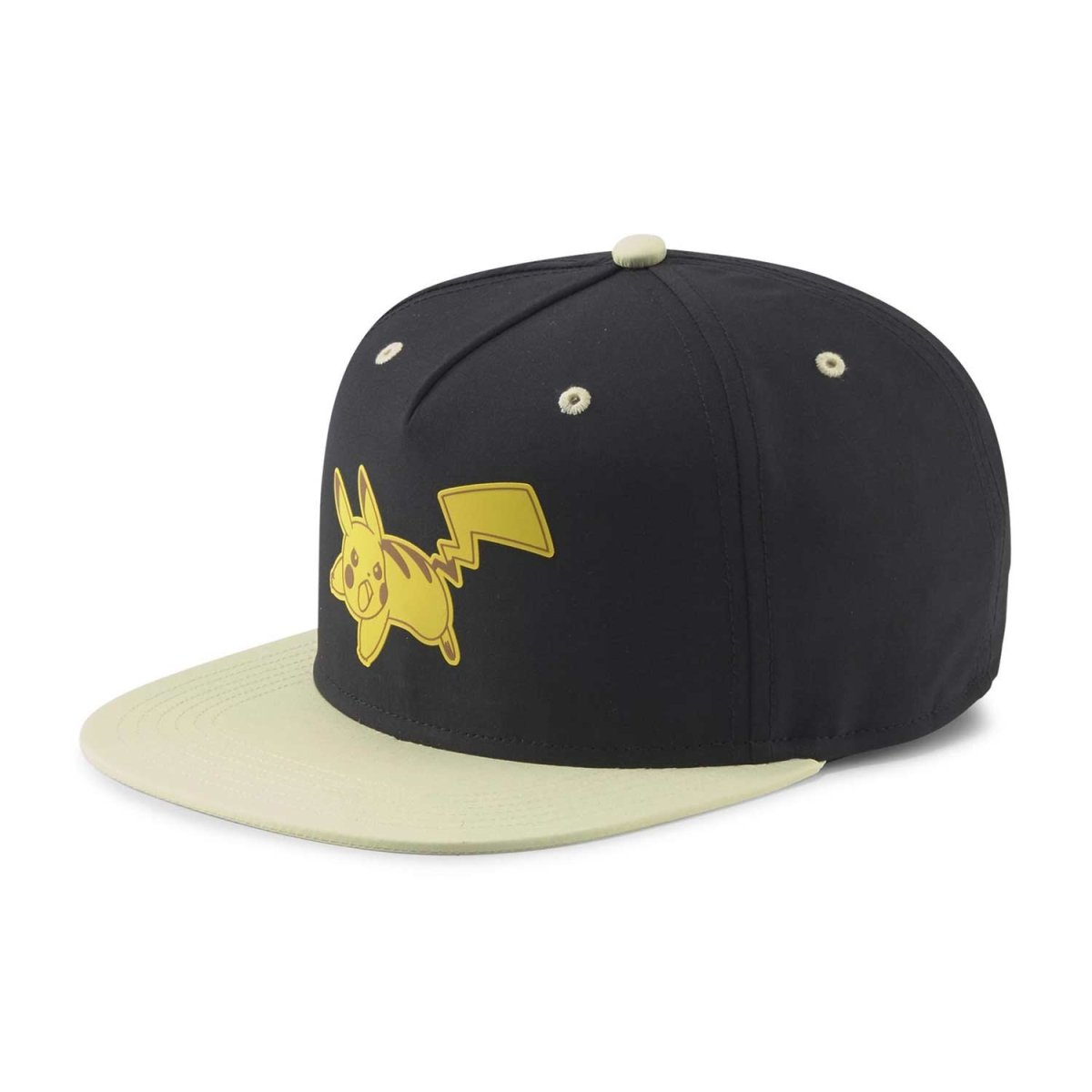 PUMA × Pokémon: Pikachu Puma Black & Pale Lemon Flat-Brim Cap (One Size ...