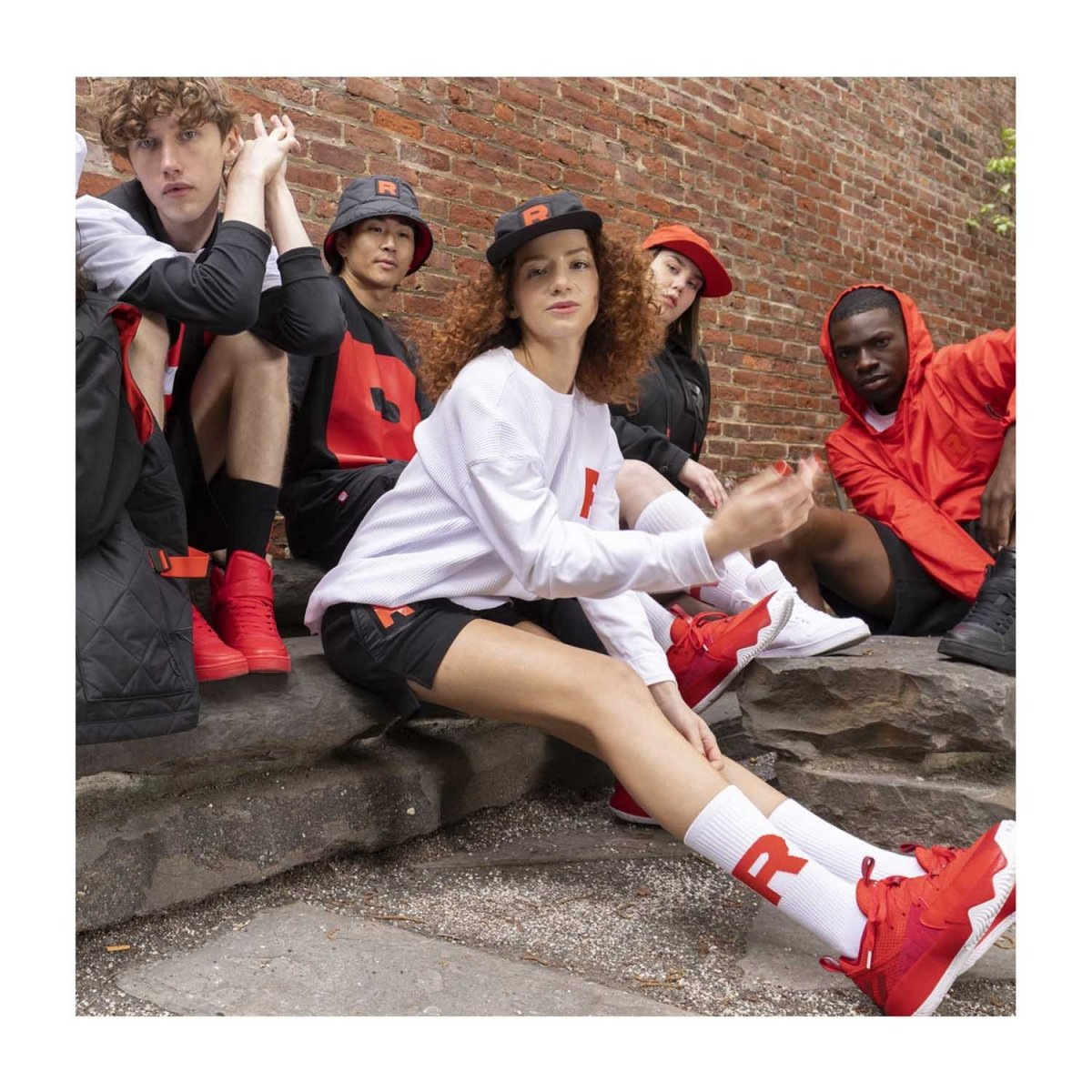 Team Rocket HQ Collection White & Red Crew Socks - Adult | Pokémon ...