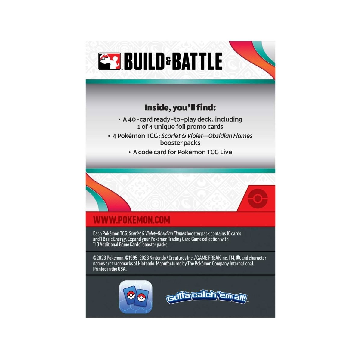 Pokémon TCG: Scarlet & Violet—Obsidian Flames Build & Battle Box ...