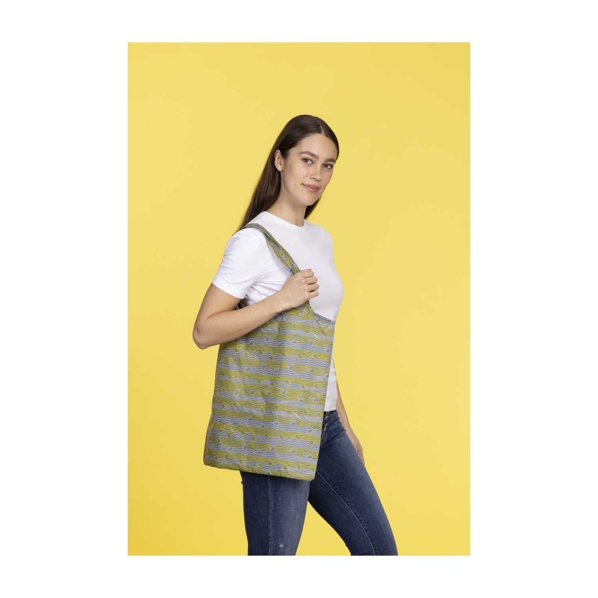 Pokémon Everyday Bags: Gray & Yellow Foldable Shopping Bag | Pokémon ...
