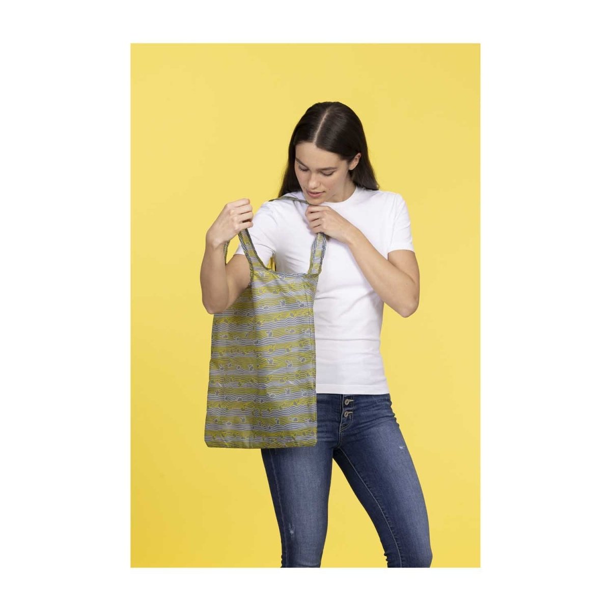 Pokémon Everyday Bags: Gray & Yellow Foldable Shopping Bag | Pokémon ...