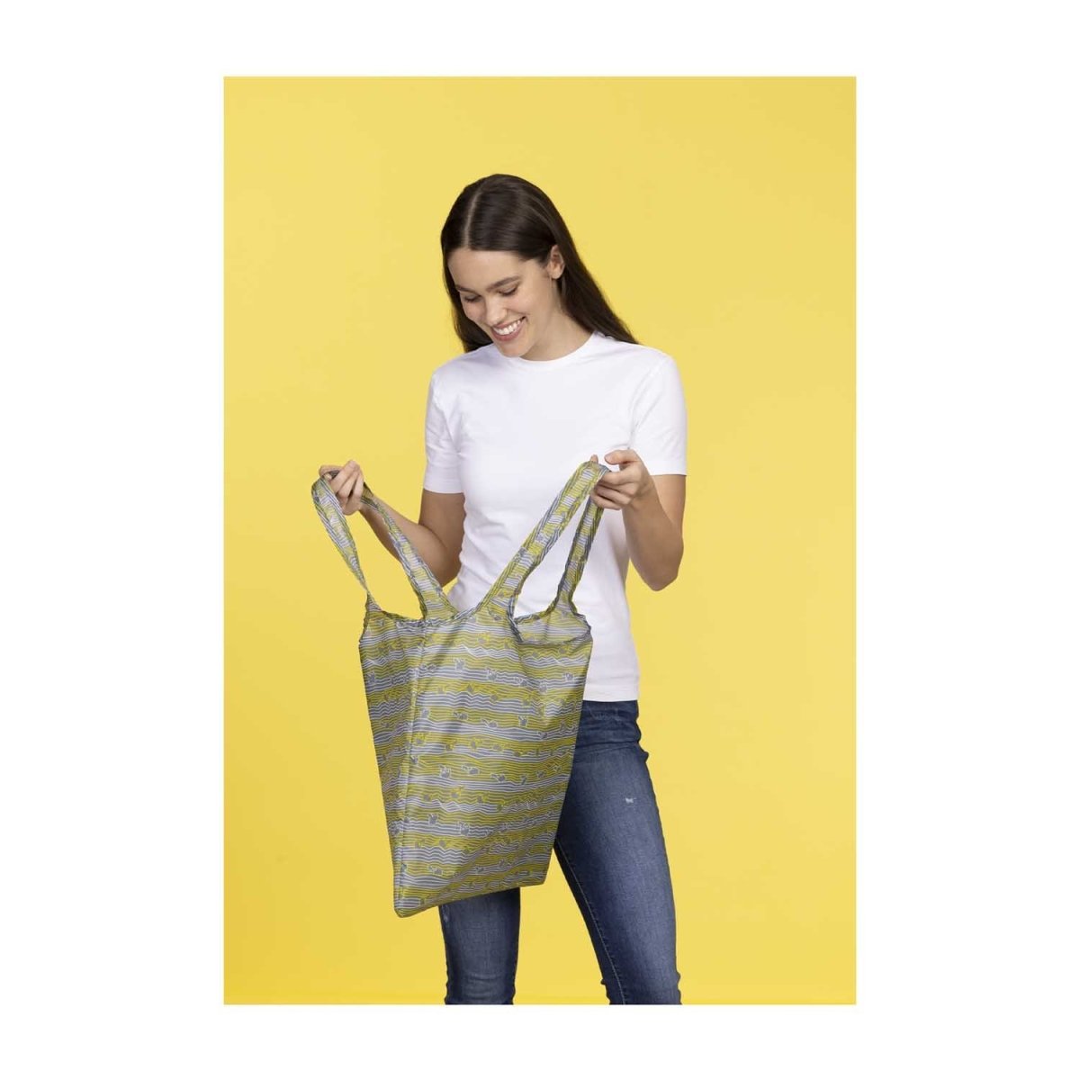 Pokémon Everyday Bags: Gray & Yellow Foldable Shopping Bag | Pokémon ...