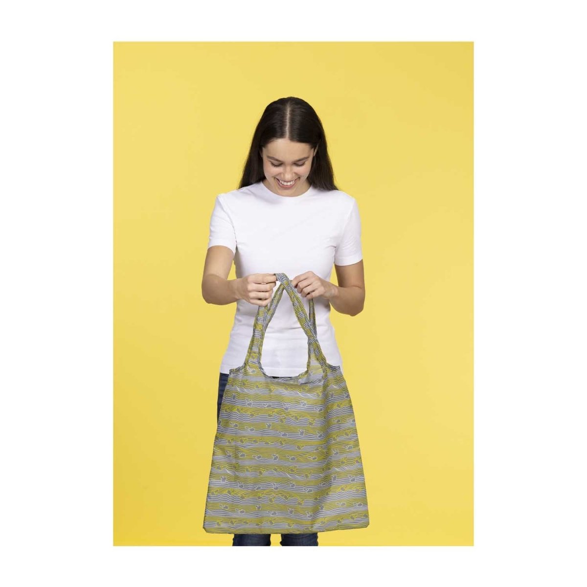 Pokémon Everyday Bags: Gray & Yellow Foldable Shopping Bag | Pokémon ...