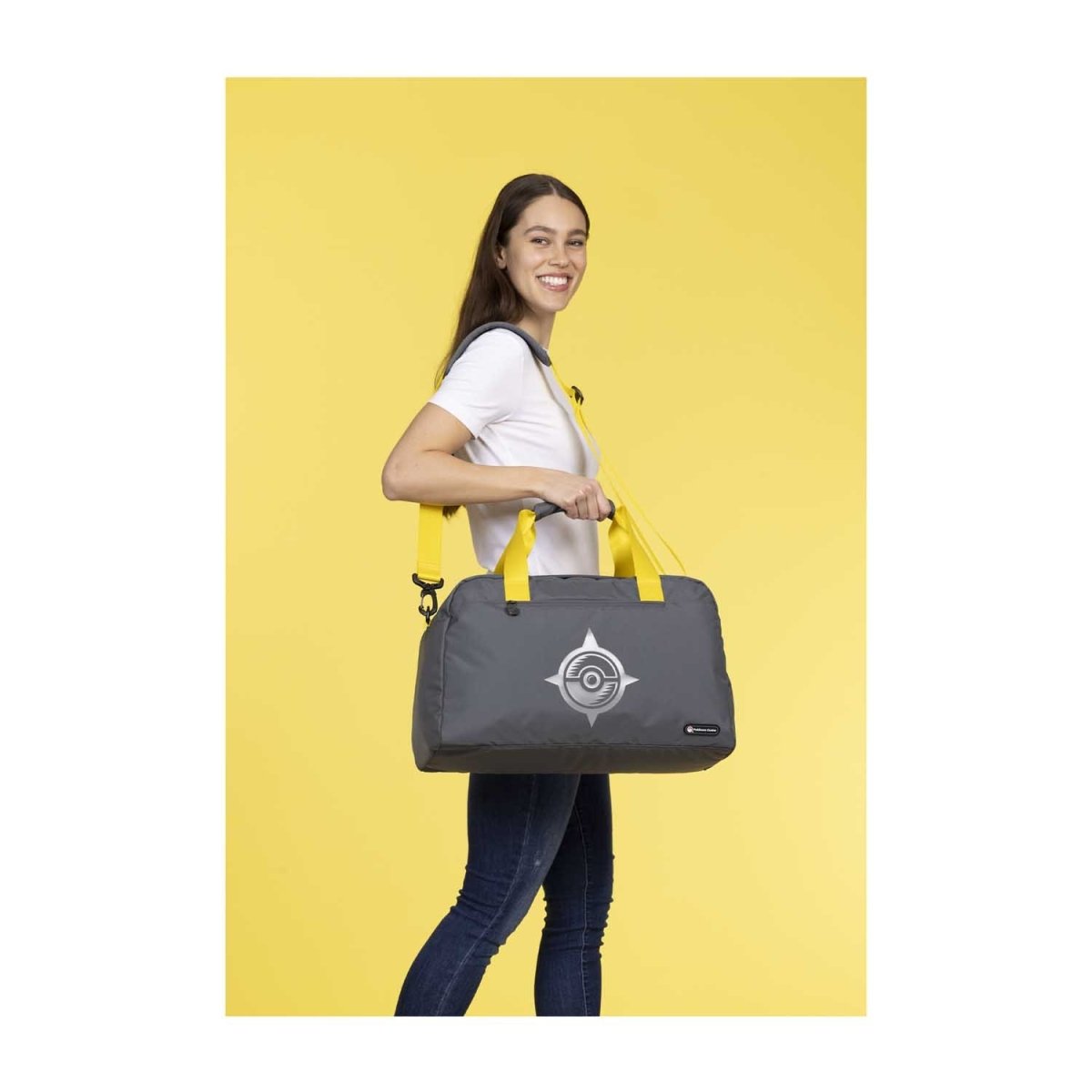 Pokémon Everyday Bags: Gray & Yellow Small Duffel Bag | Pokémon Center ...