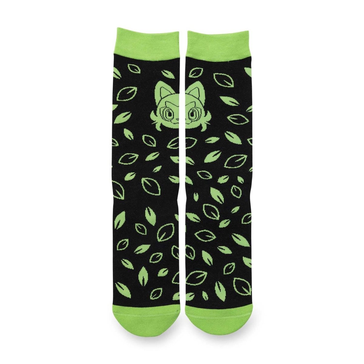 Sprigatito Black & Green Crew Socks (One Size-Adult) | Pokémon Center ...