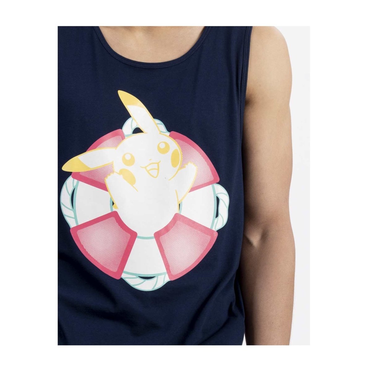 Pikachu Pokémon Summer Days Navy Fitted Tank Top - Men | Pokémon Center ...