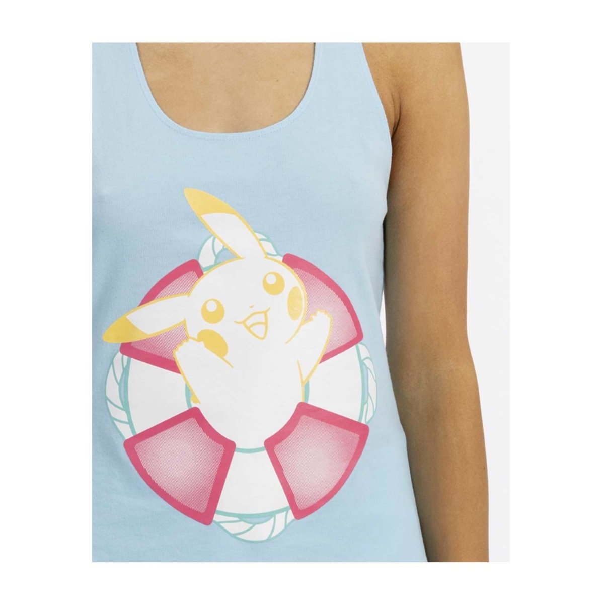 Pikachu Pokémon Summer Days Light Blue French Terry Racerback Tank Top ...