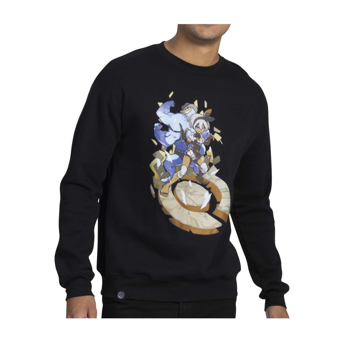 Bea Pokémon Trainers Black Oversize Drop-Shoulder Crew Neck Sweatshirt ...