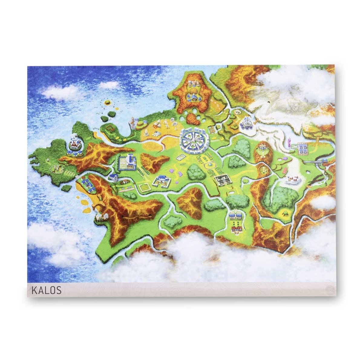 Kalos Pokémon Region Maps Poster | Pokémon Center Official Site