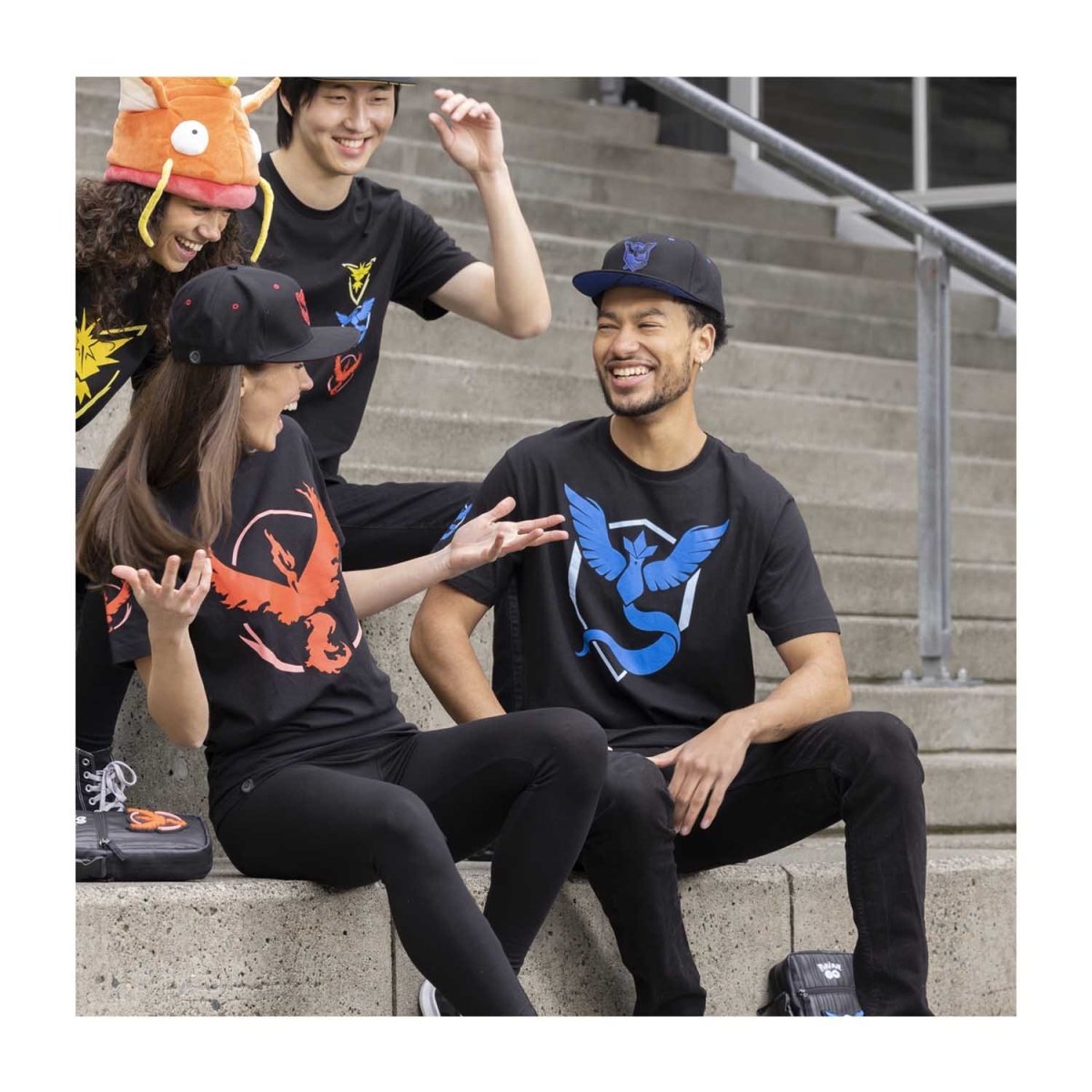 Pokémon GO Teams: Team Mystic Black Relaxed Fit Crew Neck T-Shirt ...