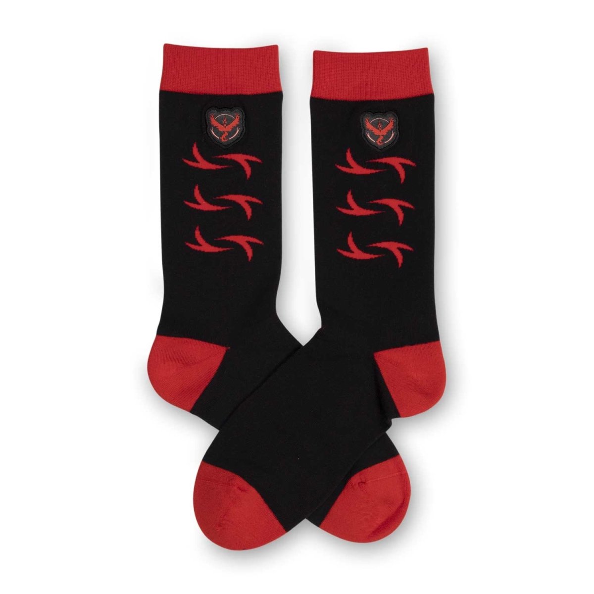Pokémon GO Teams: Team Valor Black & Red Crew Socks (One Size-Adult ...