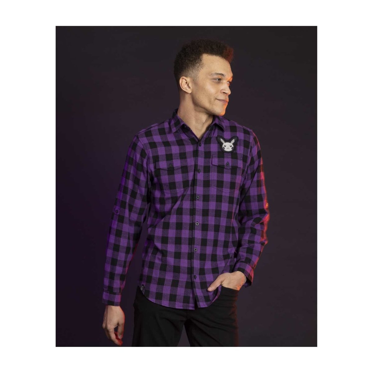 Punk & Purple Marvelous Misfits Flannel Shirt | Pokémon Center Official ...