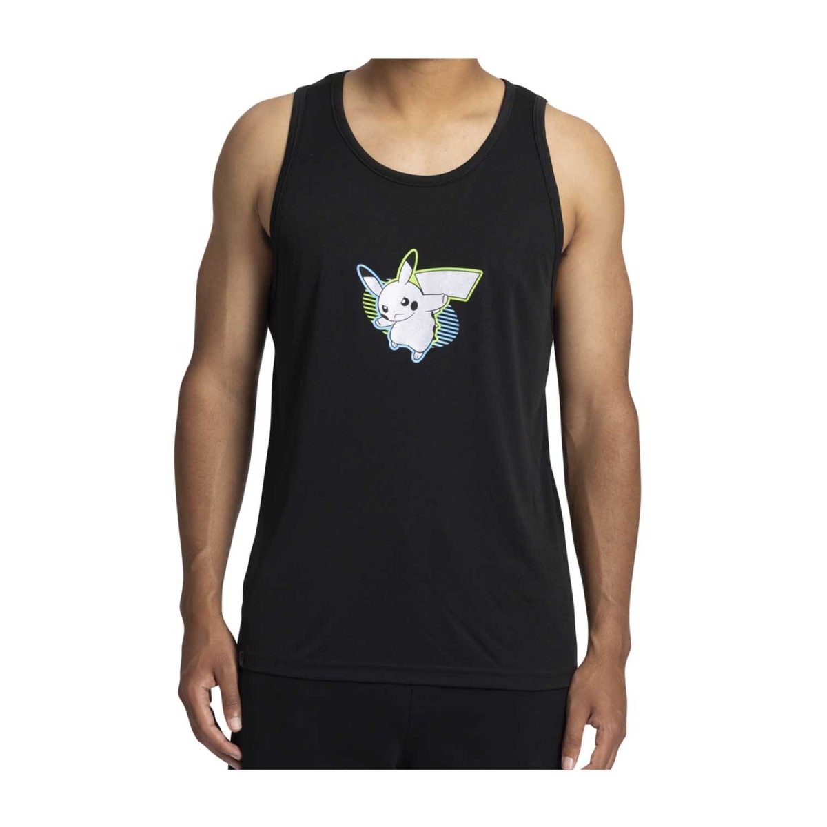 Pikachu Neon Pokémon Active Black, Green & Blue Performance Tank Top ...