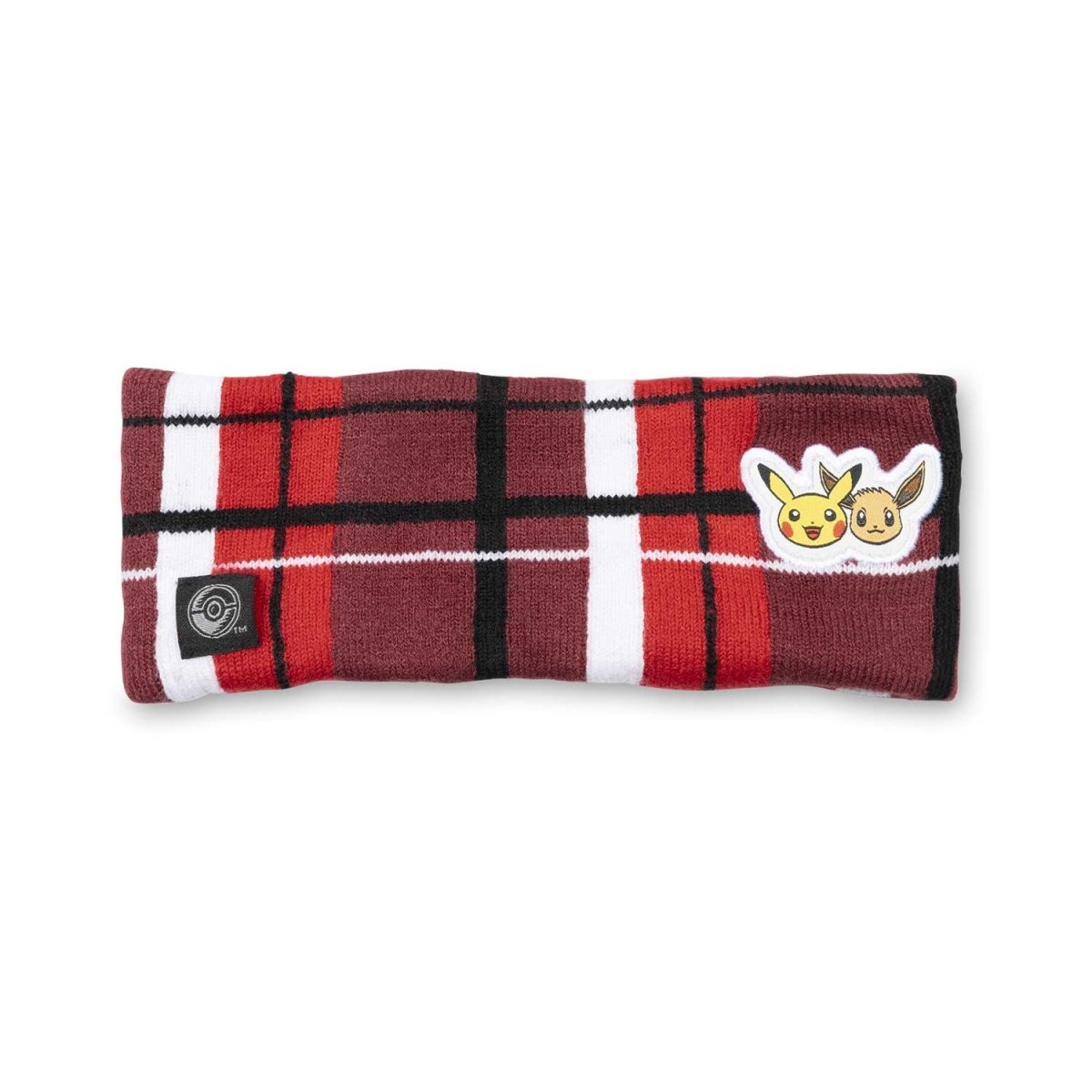 Pikachu & Eevee Red & Black Plaid Knit Headband (One Size-Adult ...