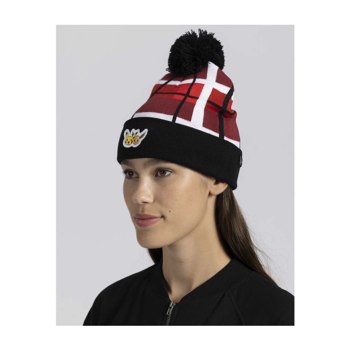 Pikachu & Eevee Red & Black Plaid Knit Beanie (One Size-Adult ...