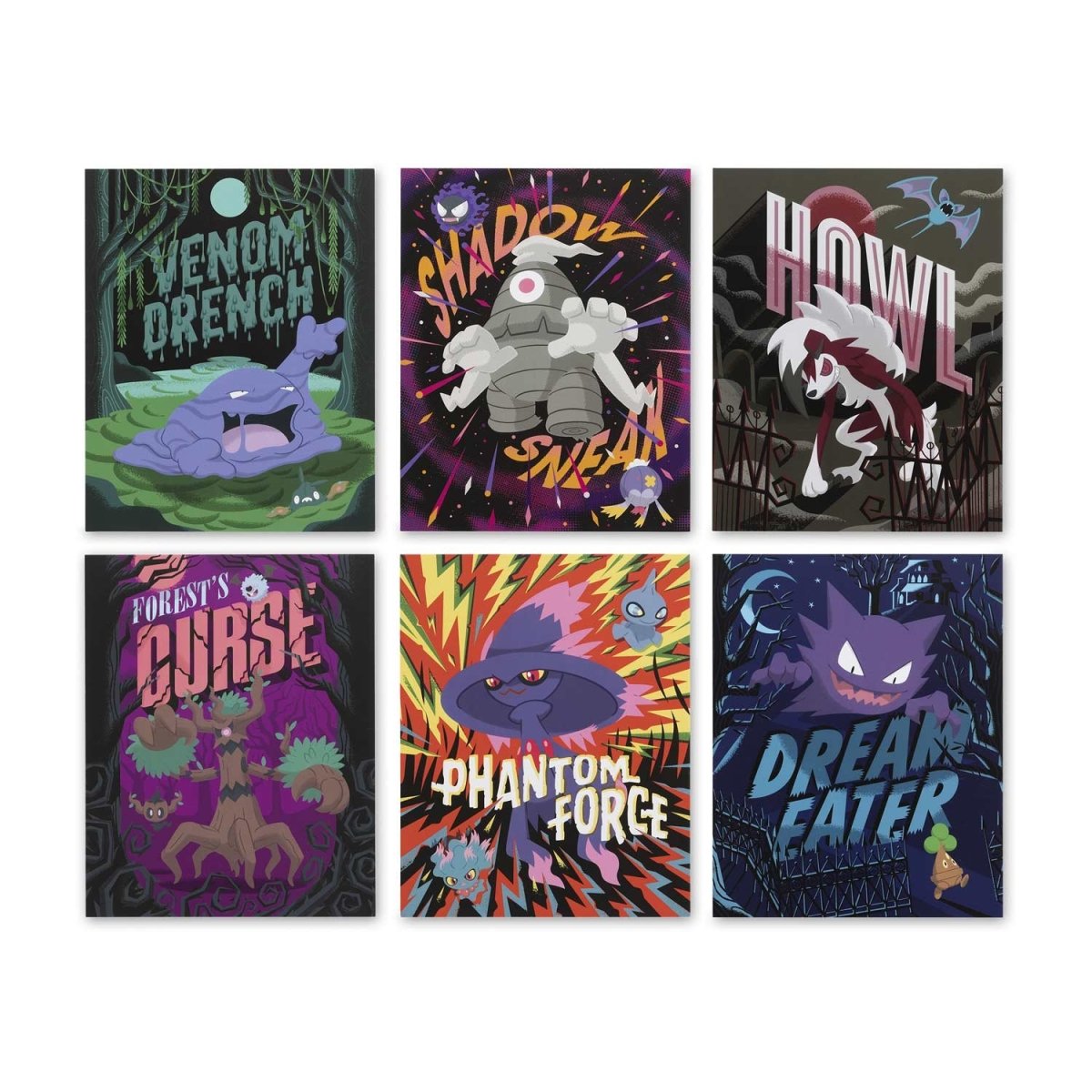 Pokémon Cinema Scares Posters (6-Pack) | Pokémon Center UK Official Site