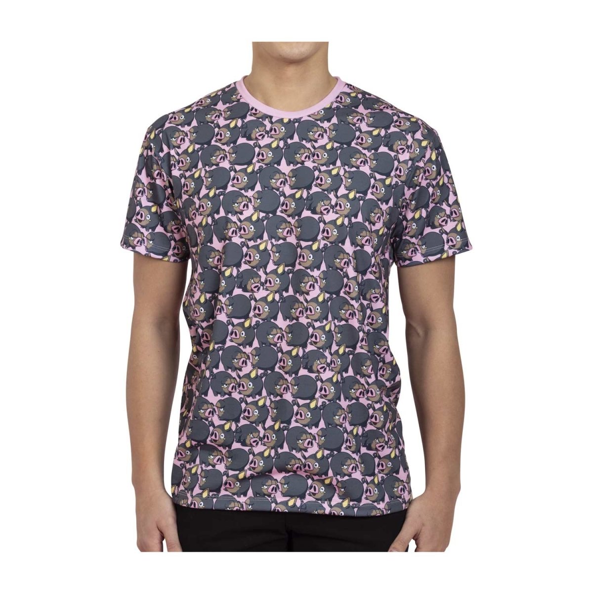 Lechonk Pink Allover-Print Relaxed Fit Crew Neck T-Shirt - Adult ...