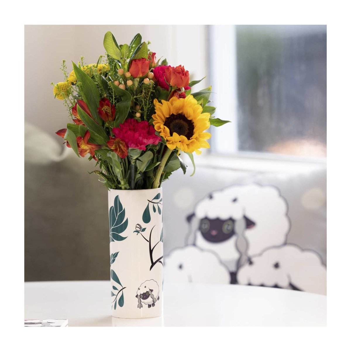 Wooloo Pokémon Home Accents White Ceramic Vase | Pokémon Center UK ...