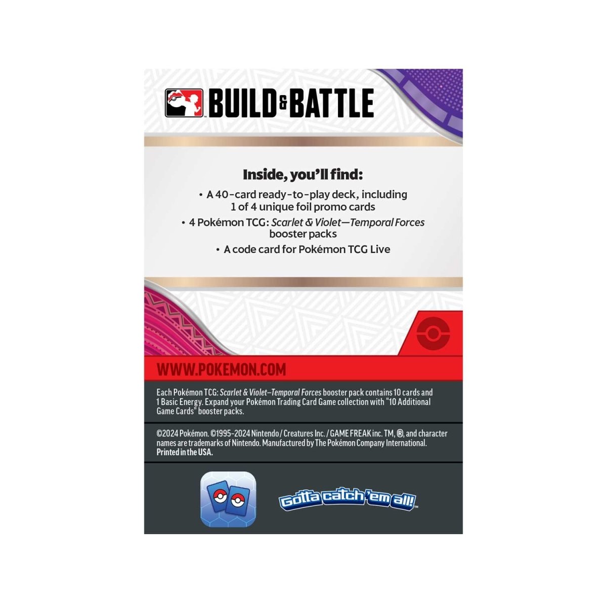 Pokémon TCG: Scarlet & Violet-Temporal Forces Build & Battle Box ...