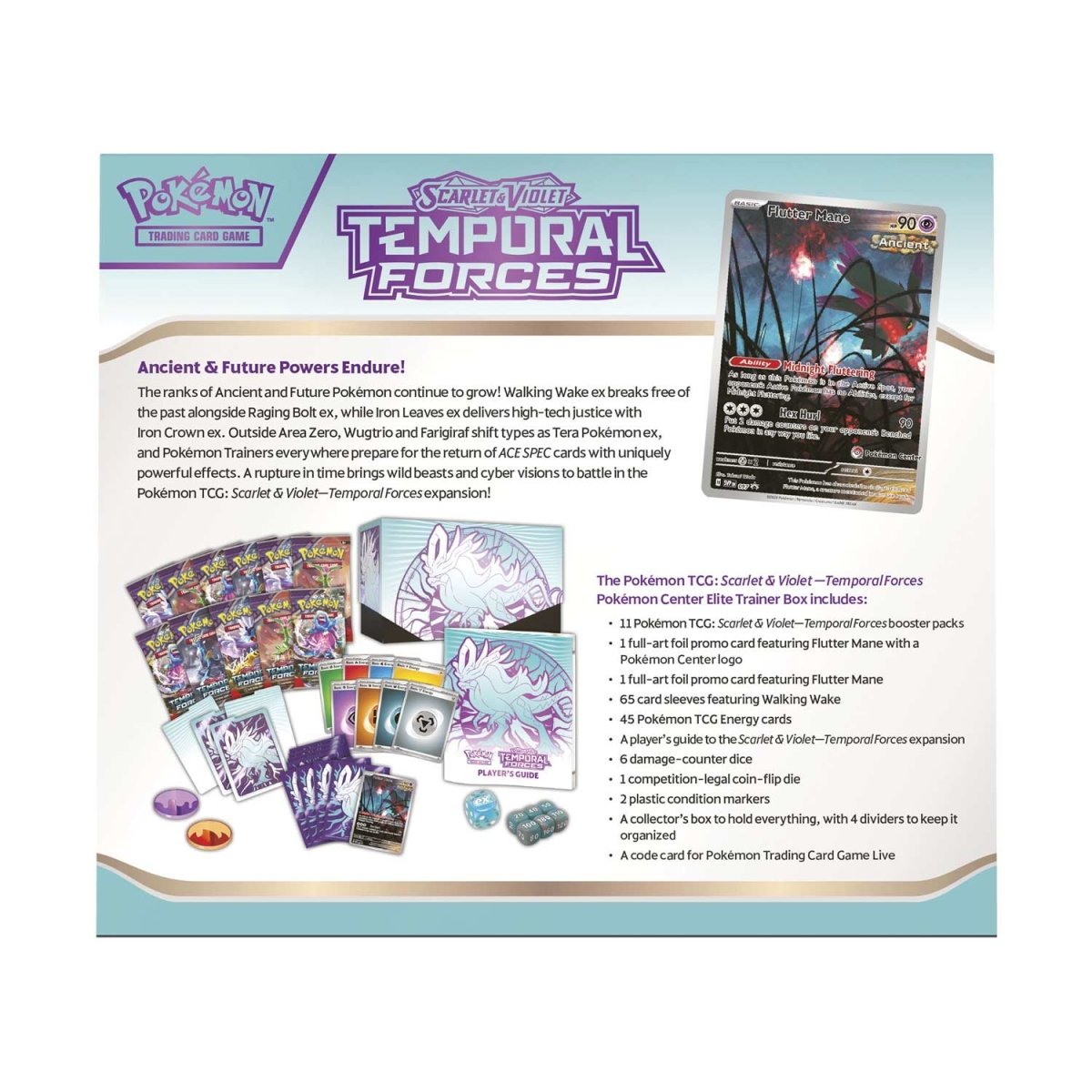 Pokémon TCG: Scarlet & Violet-Temporal Forces Pokémon Center Elite Trainer Box (Walking Wake ...