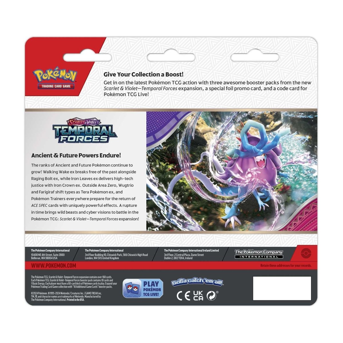 Pokémon TCG: Scarlet & Violet-Temporal Forces 3 Booster Packs & Cyclizar Promo Card | Pokémon ...