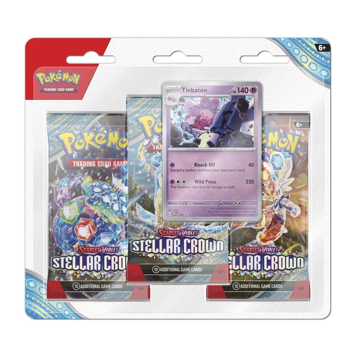 Pokémon TCG: Scarlet & Violet-Stellar Crown 3 Booster Packs & Tinkaton ...