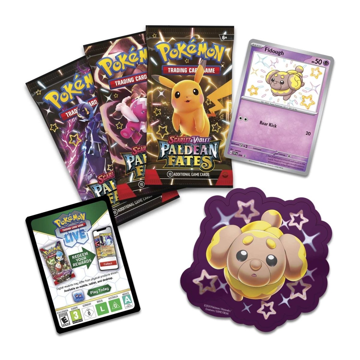 Pokémon TCG: Scarlet & Violet-Paldean Fates Tech Sticker Collection ...