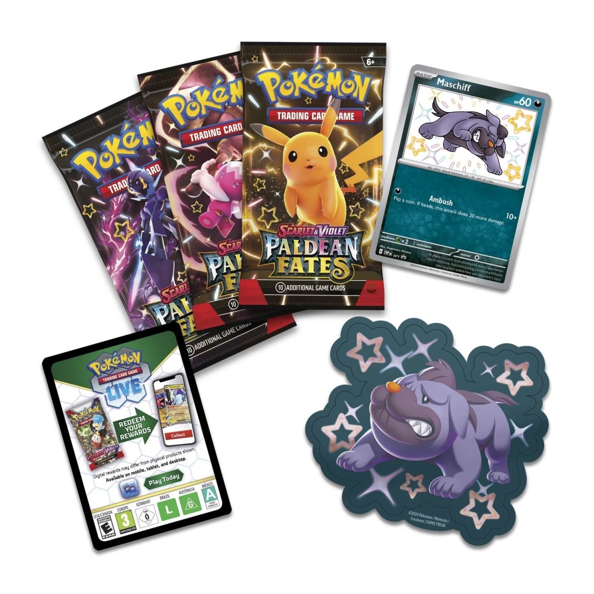 Pokémon TCG: Scarlet & Violet-Paldean Fates Tech Sticker Collection ...