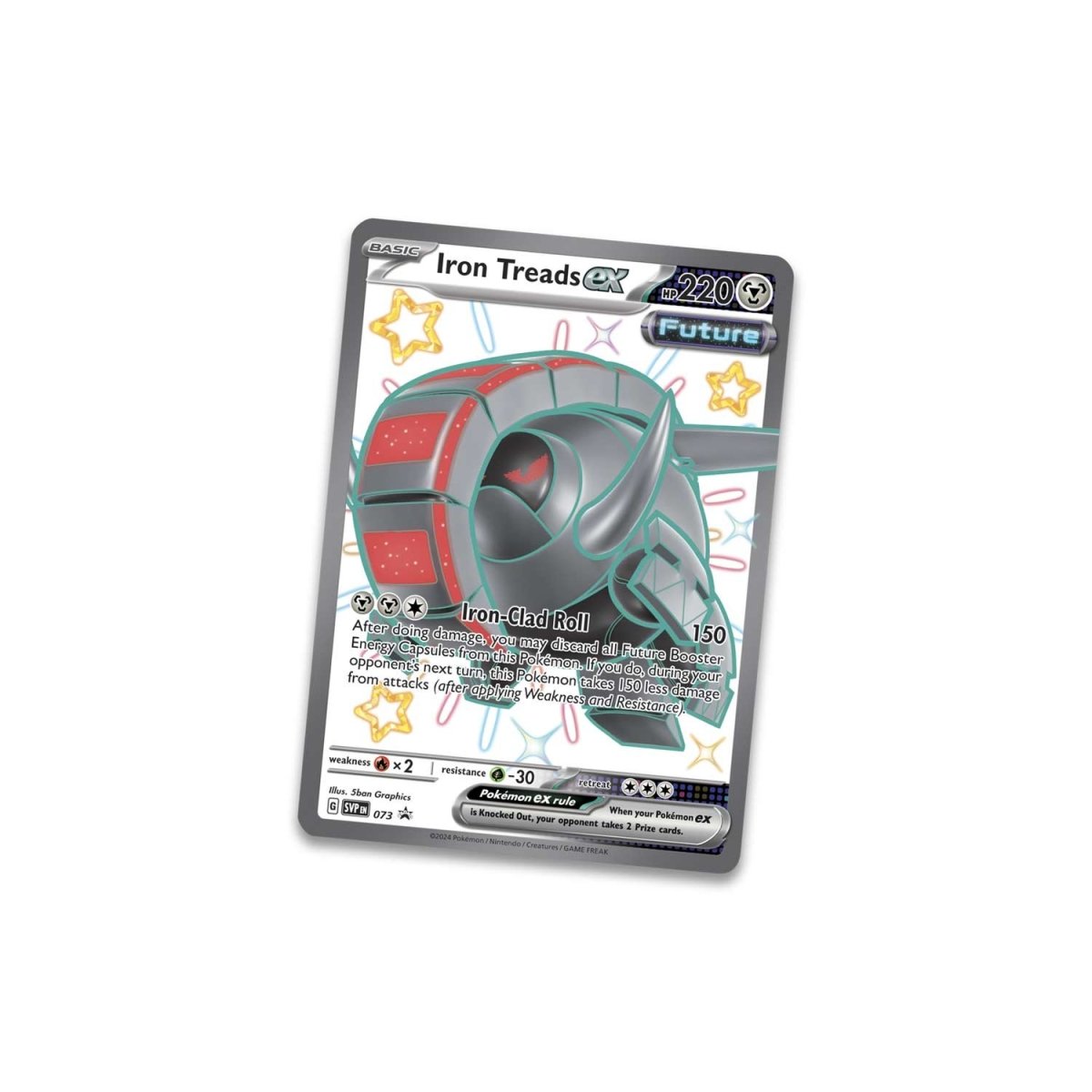 Pokémon TCG: Scarlet & Violet-Paldean Fates Tin (Shiny Iron Treads ex ...