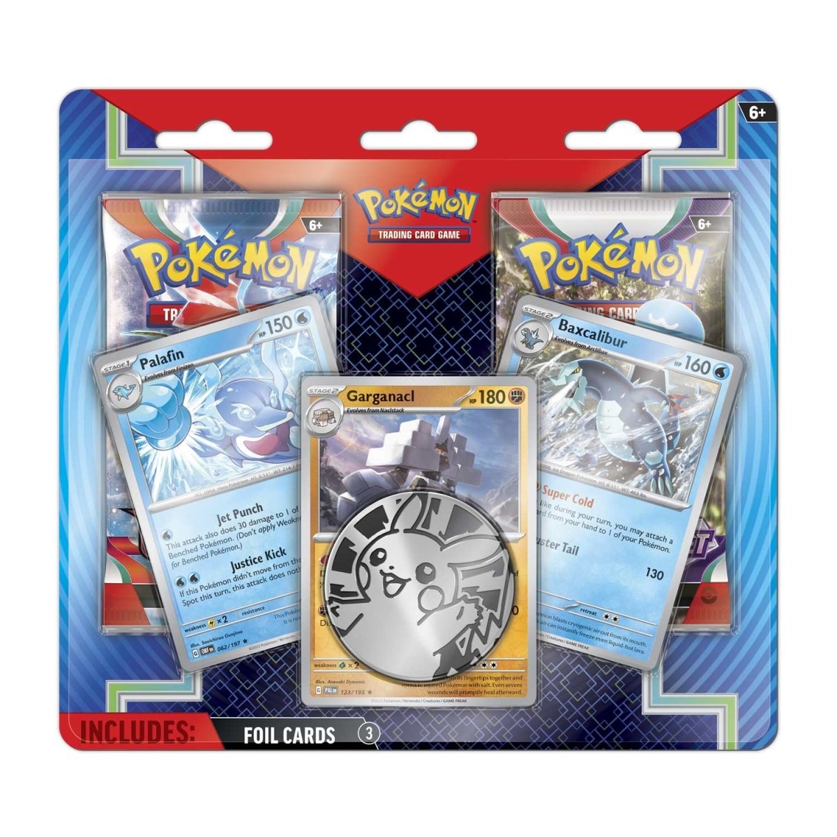Pokémon TCG: Palafin, Baxcalibur & Garganacl Cards with 2 Booster Packs ...