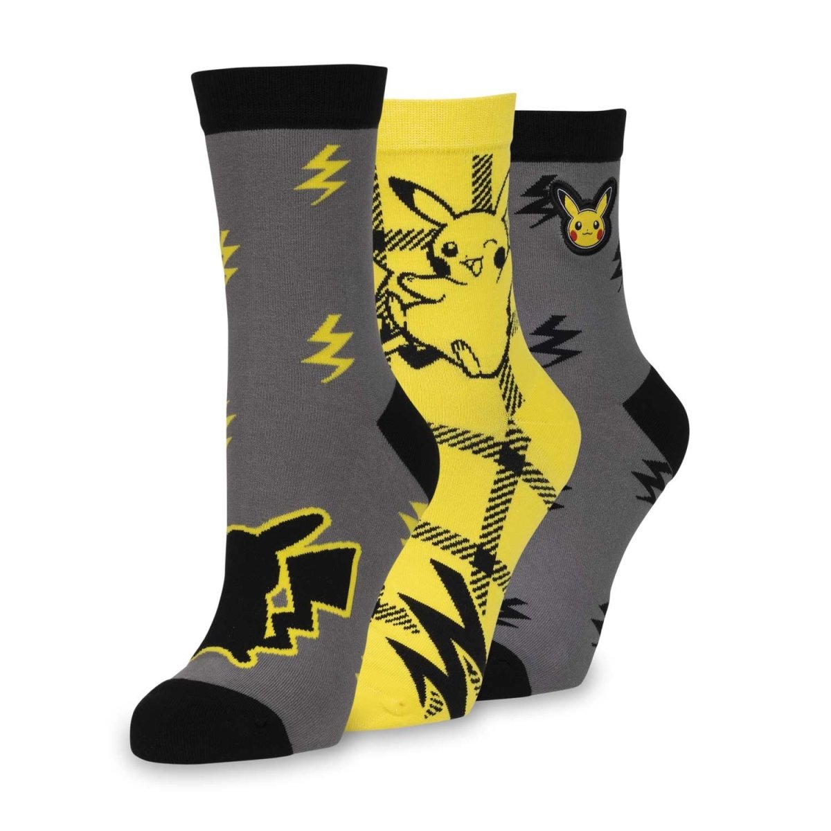 Pikachu Energized Prints Ankle Socks (3 Pairs) (One Size-Adult ...
