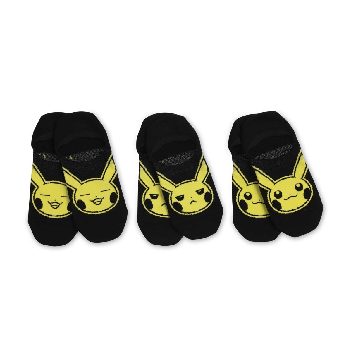 Pikachu Moods No-Show Socks (3 Pairs) (One Size-Adult) | Pokémon Center Official Site