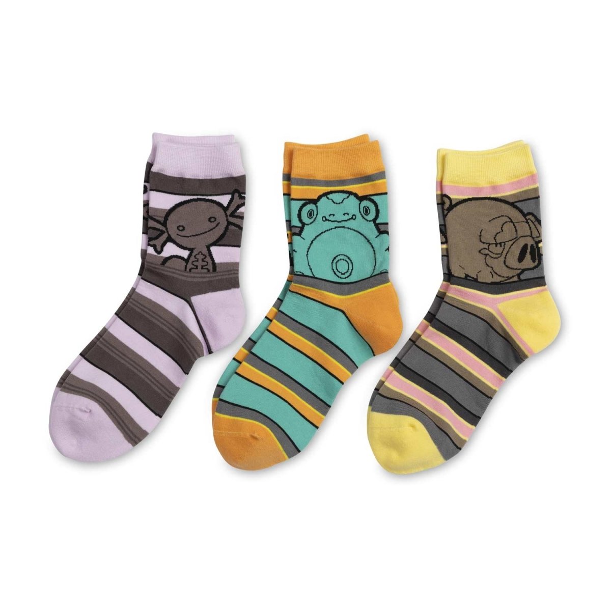 Paldean Wooper, Lechonk & Bellibolt Ankle Socks (3 Pairs) (One Size ...