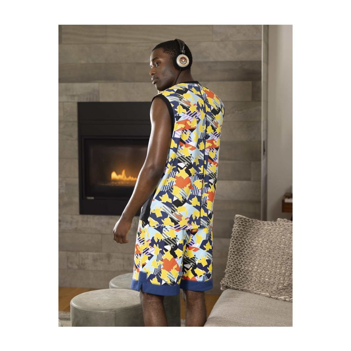 Pikachu Mix Pokémon Lounge Shorts - Men | Pokémon Center Official Site