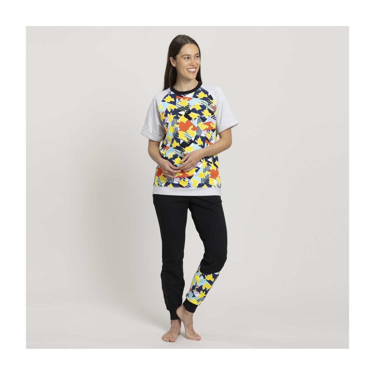 Pikachu Mix Pokémon Lounge Black Jogger Pants - Women | Pokémon Center ...
