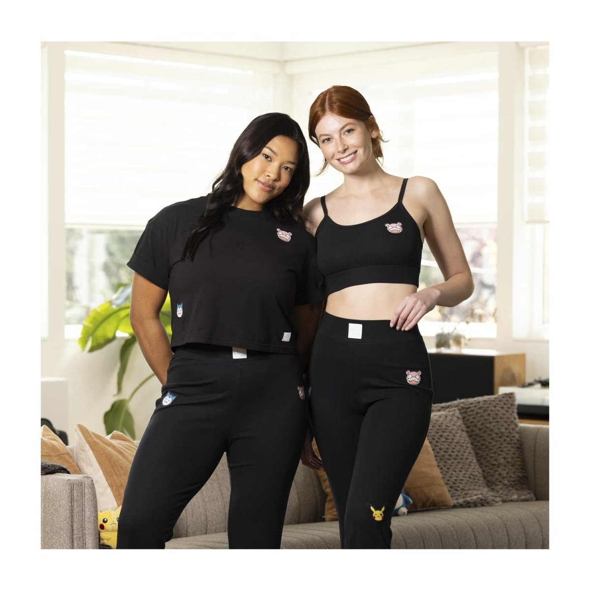 Pikachu & Friends Pokémon Lounge Black Bralette - Women | Pokémon ...
