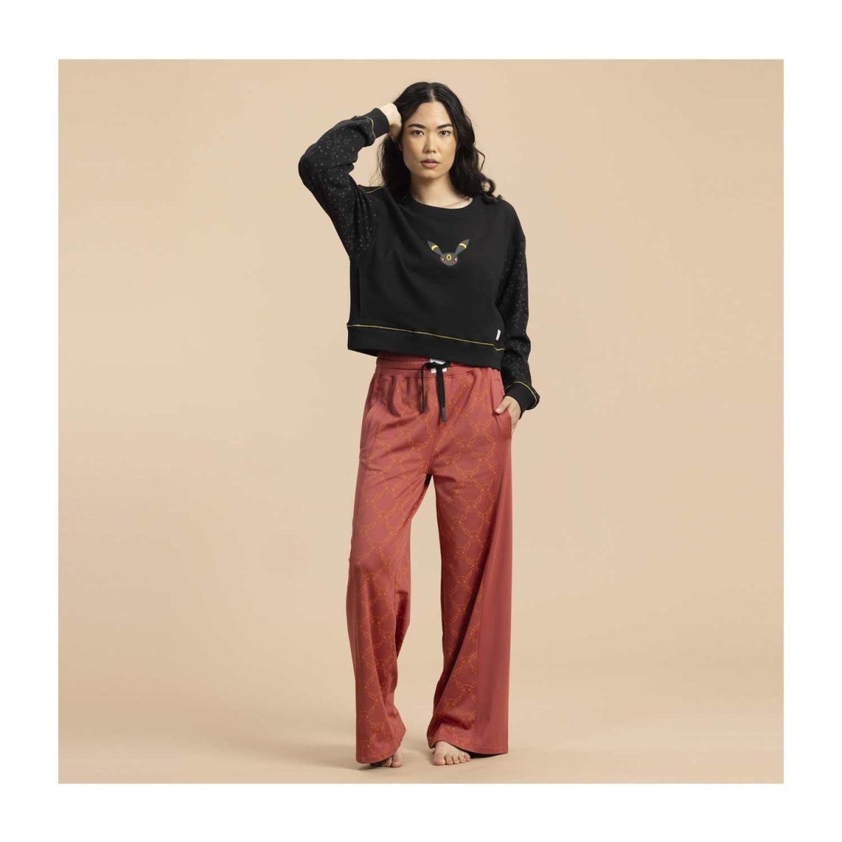 Eevee Pokémon Lounge Red Wide-Leg Pants - Women | Pokémon Center ...