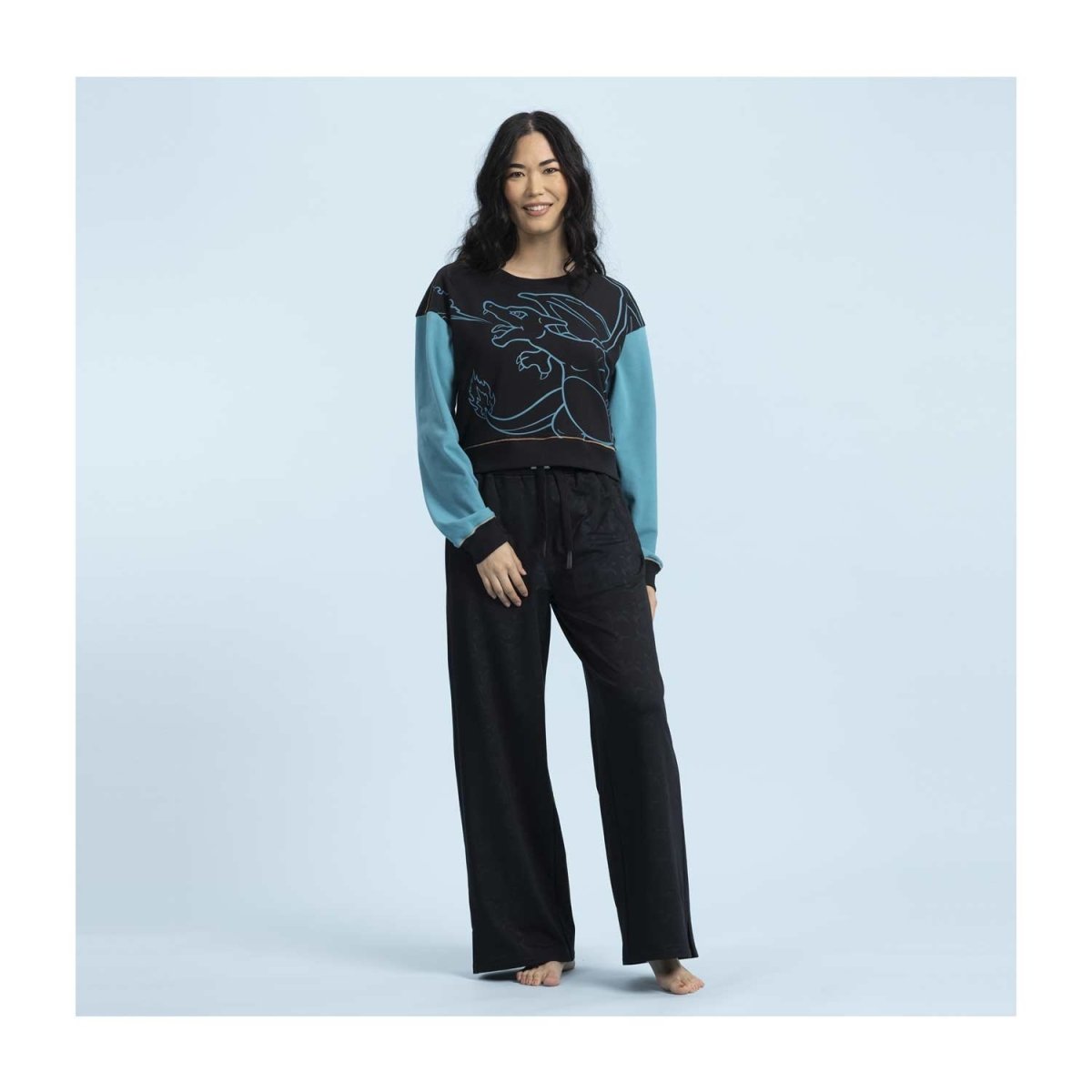 Charizard Pokémon Lounge Black Wide-Leg Pants - Women | Pokémon Center ...