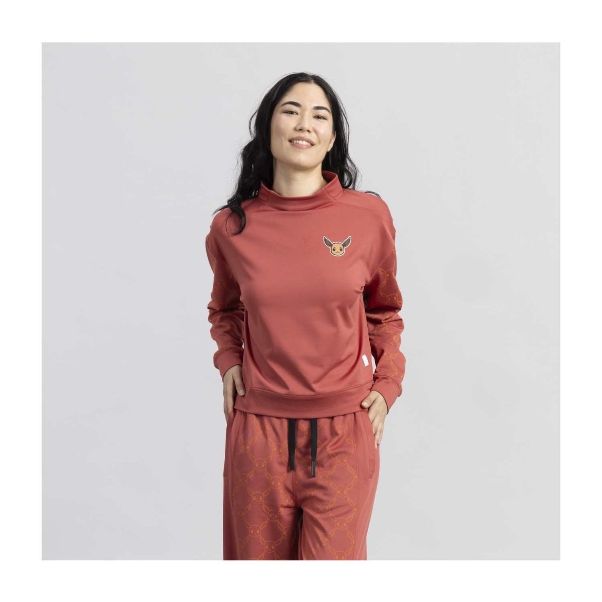 Eevee Pokémon Lounge Red Funnel Neck Long-Sleeve Top - Women | Pokémon ...