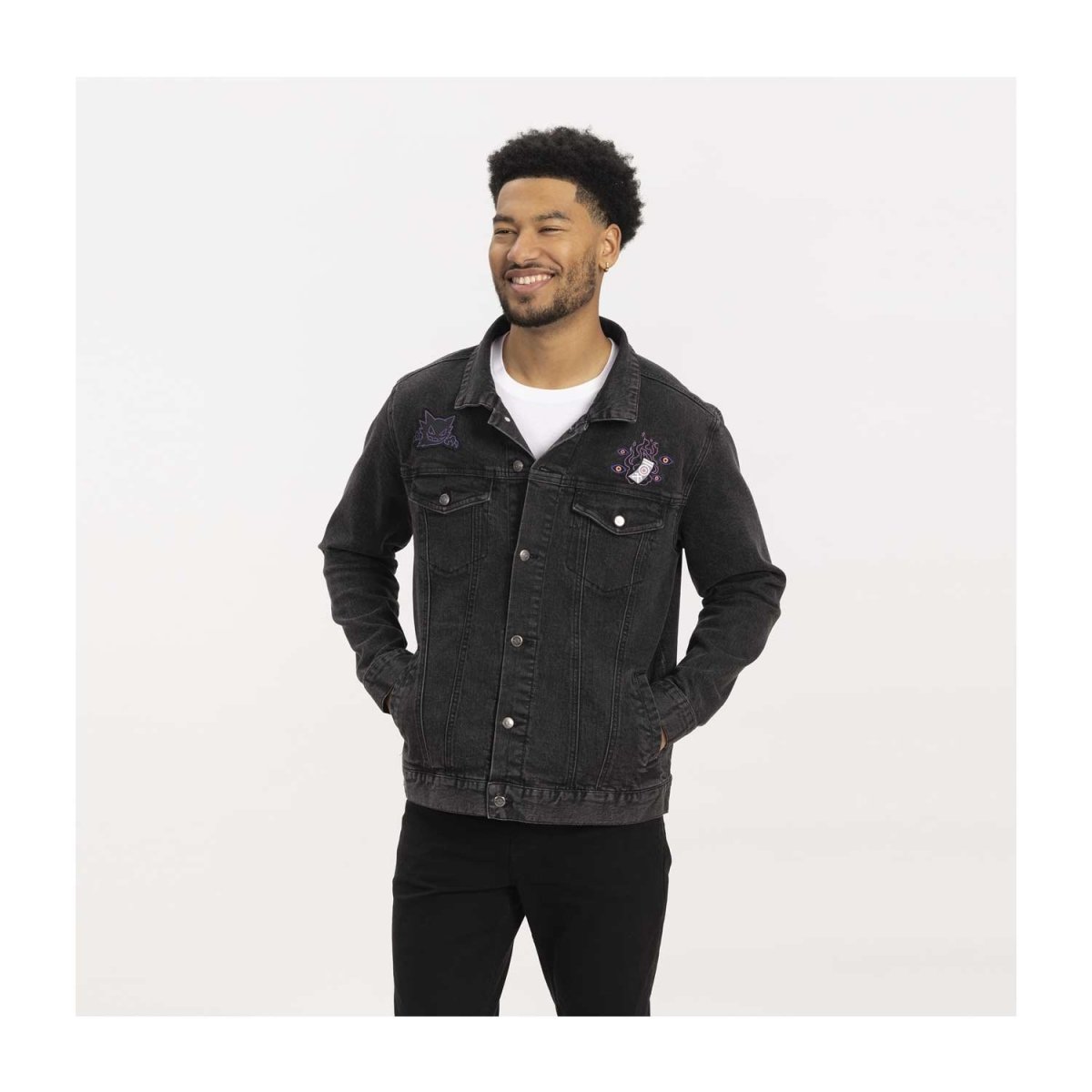 Gengar Black Denim Jacket - Adult | Pokémon Center UK Official Site