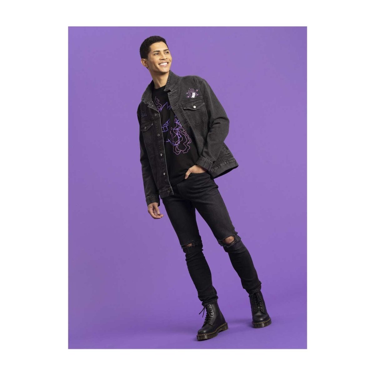 Gengar Black Denim Jacket - Adult | Pokémon Center UK Official Site