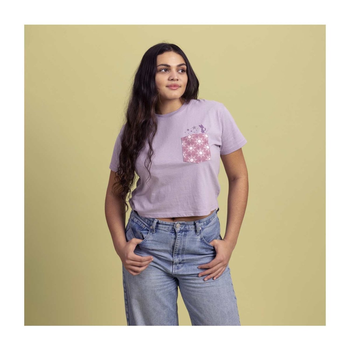 Espeon Peek-a-Pokémon Pocket Crop T-Shirt - Women | Pokémon Center ...