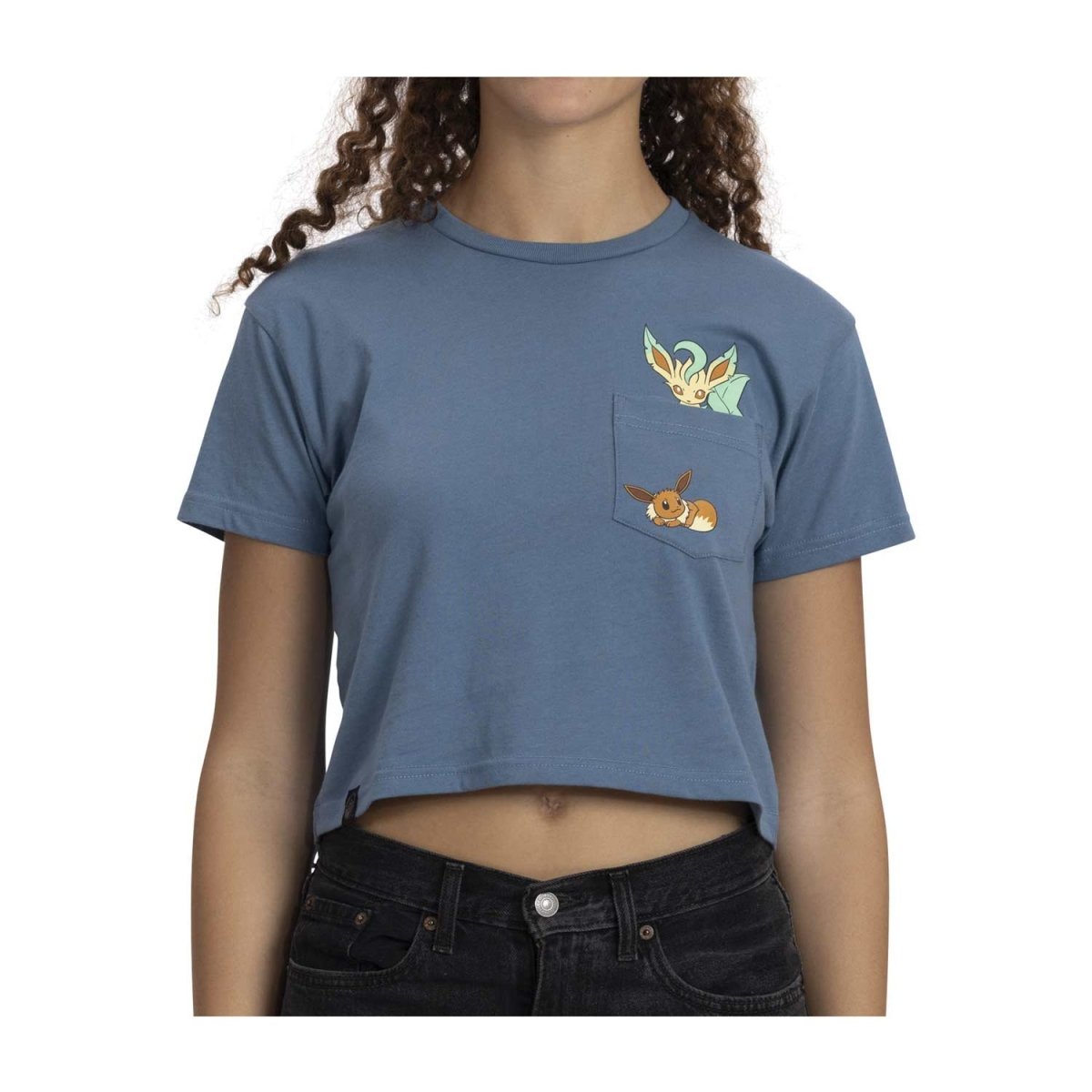 Eevee & Leafeon Peek-a-Pokémon Pocket Crop T-Shirt - Women | Pokémon ...