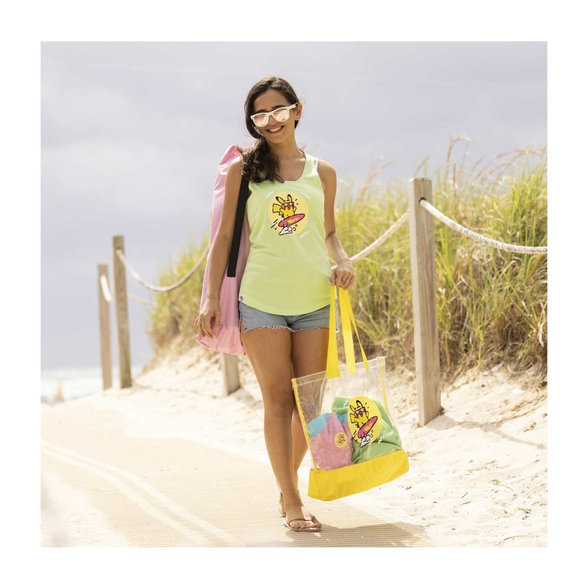 Pikachu Pokémon Lazy Summer Vinyl Beach Bag | Pokémon Center UK ...