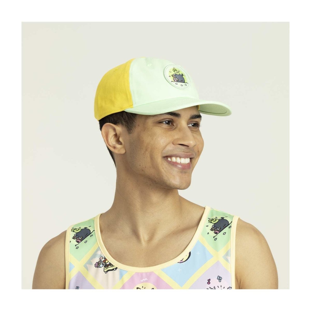 Lechonk & Smoliv Pokémon Lazy Summer Green & Yellow Hat (One Size-Adult ...