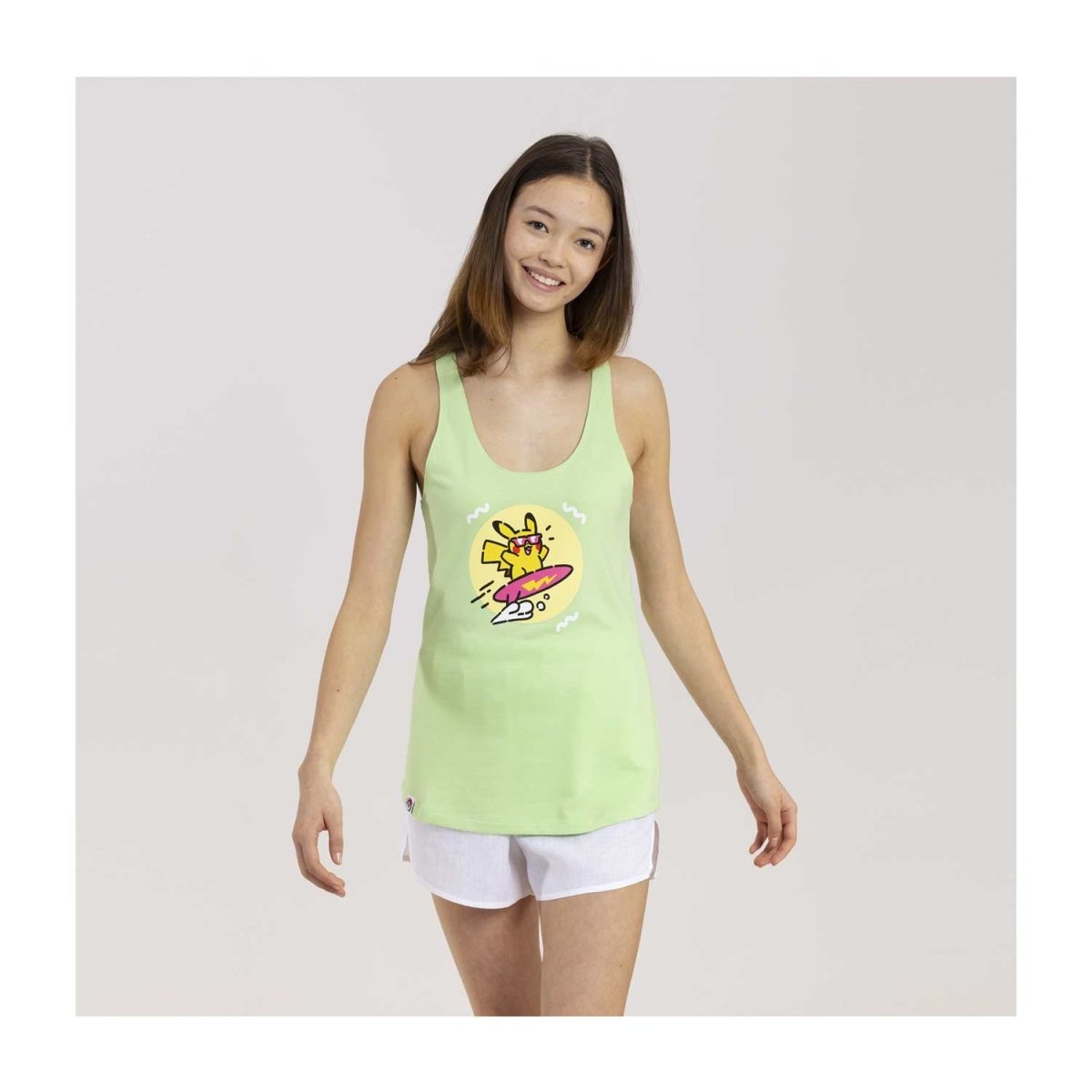 Pikachu Pokémon Lazy Summer Green Racerback Tank Top - Women | Pokémon ...