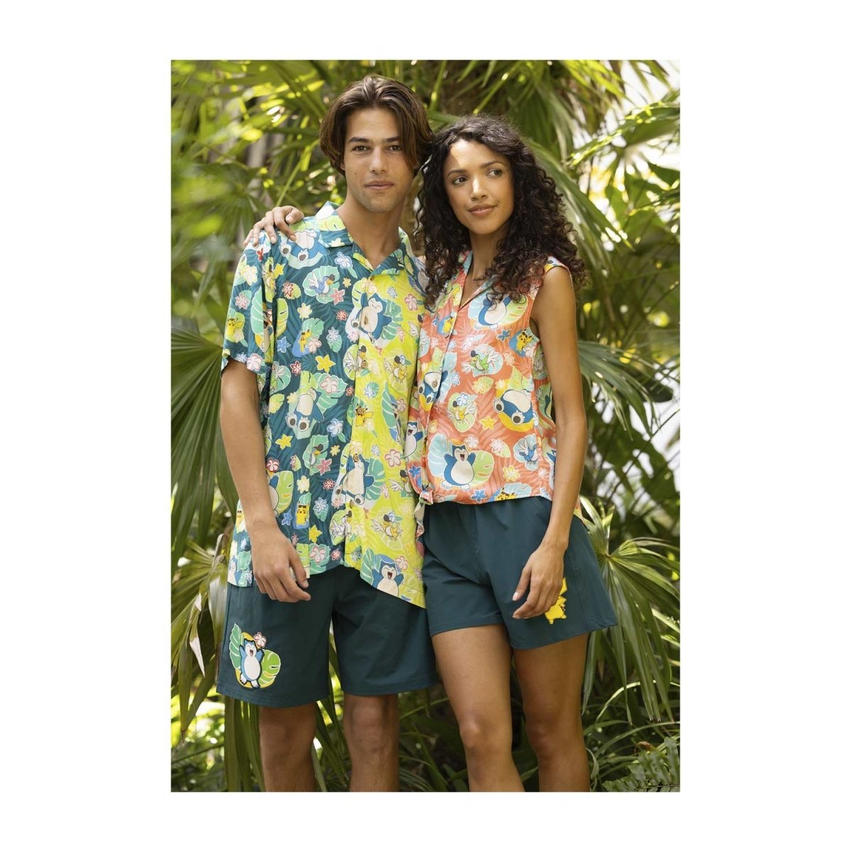 Pikachu Pokémon Tropical Teal Shorts - Women | Pokémon Center Official Site