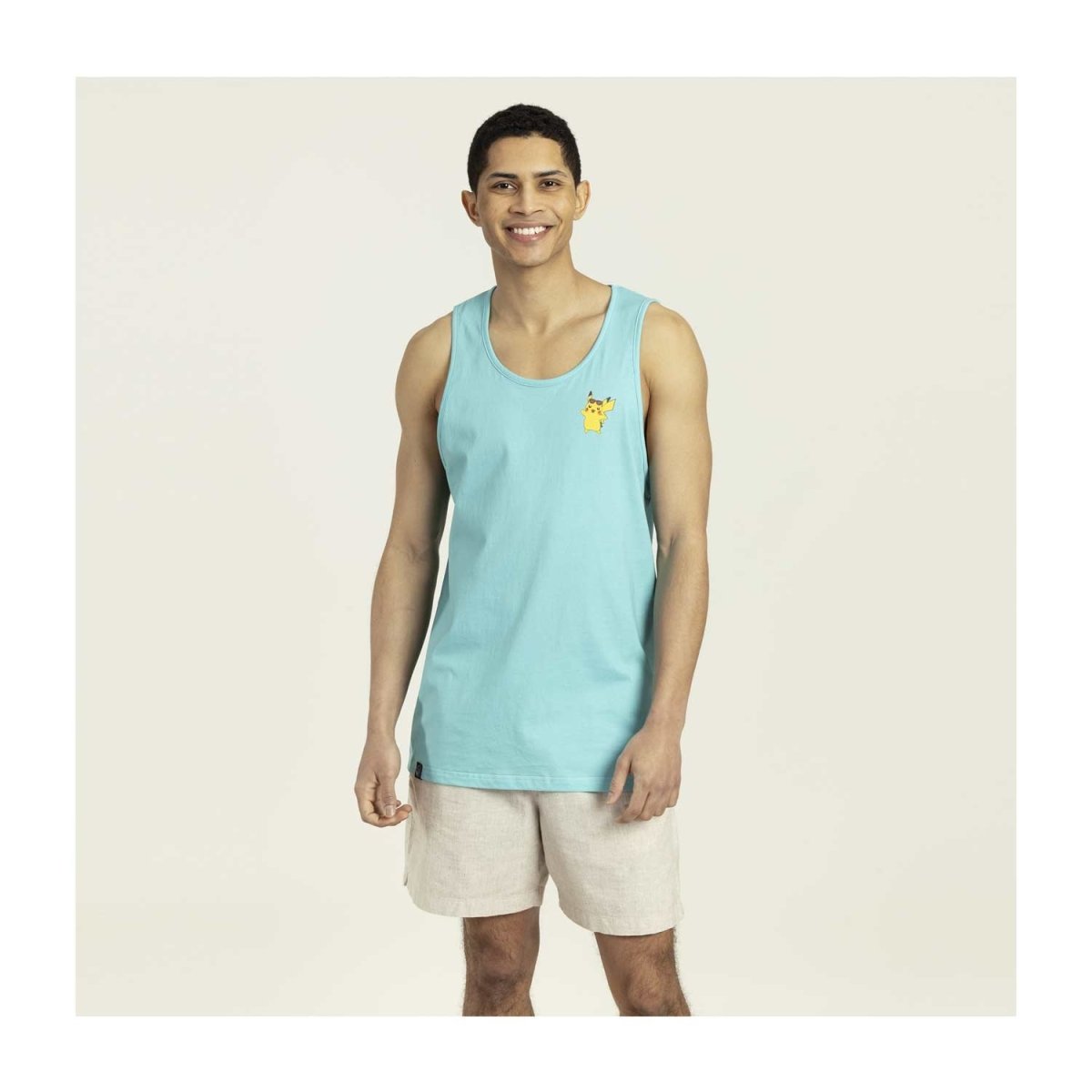 Pikachu Pokémon Tropical Turquoise Fitted Tank Top - Men | Pokémon ...